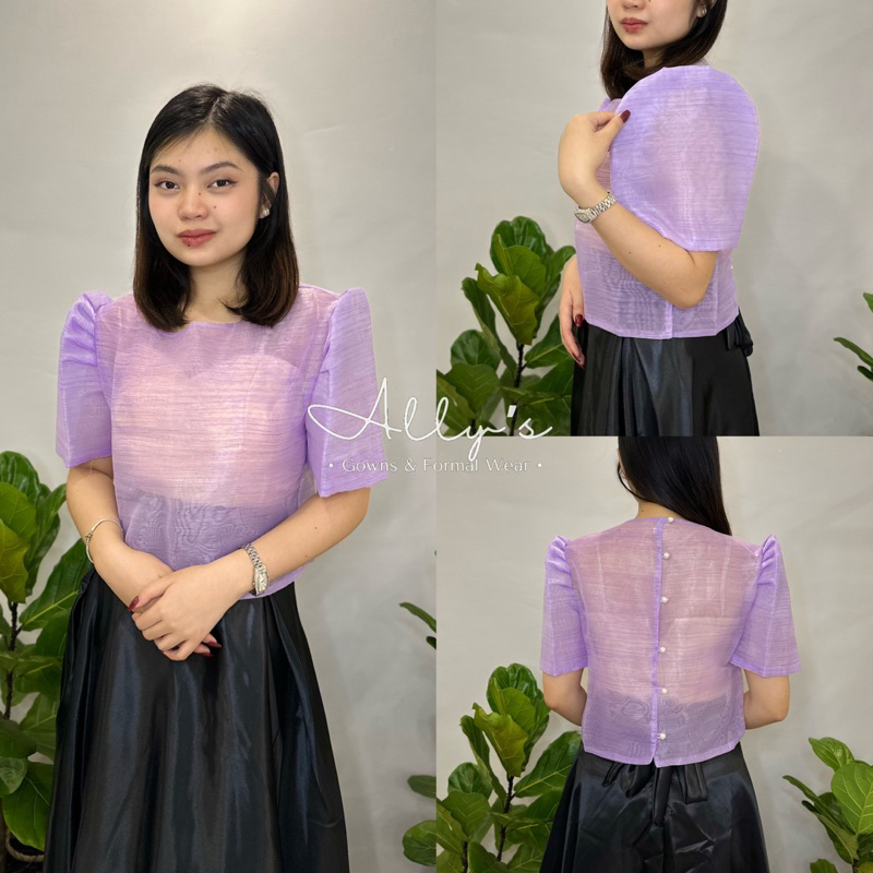Modern Filipiniana Mestiza Kimona Top CODE:SARAH | Shopee Philippines