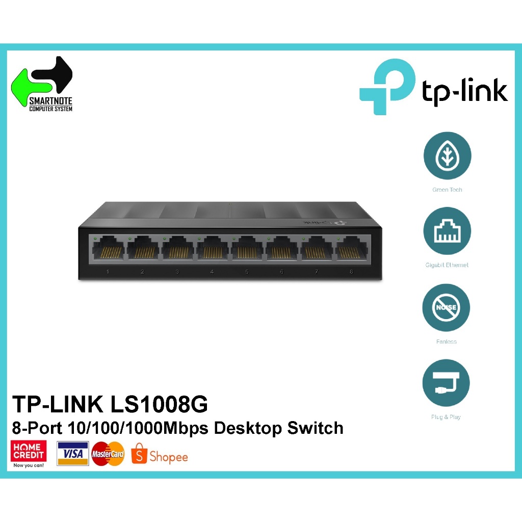 TP-LINK LS1008G 8-Port 10/100/1000Mbps Desktop Switch | Shopee Philippines