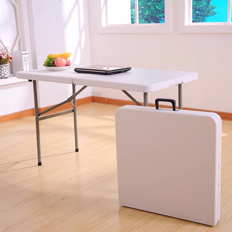 8ft foldable table heavy duty folding in half foldable table | Shopee ...