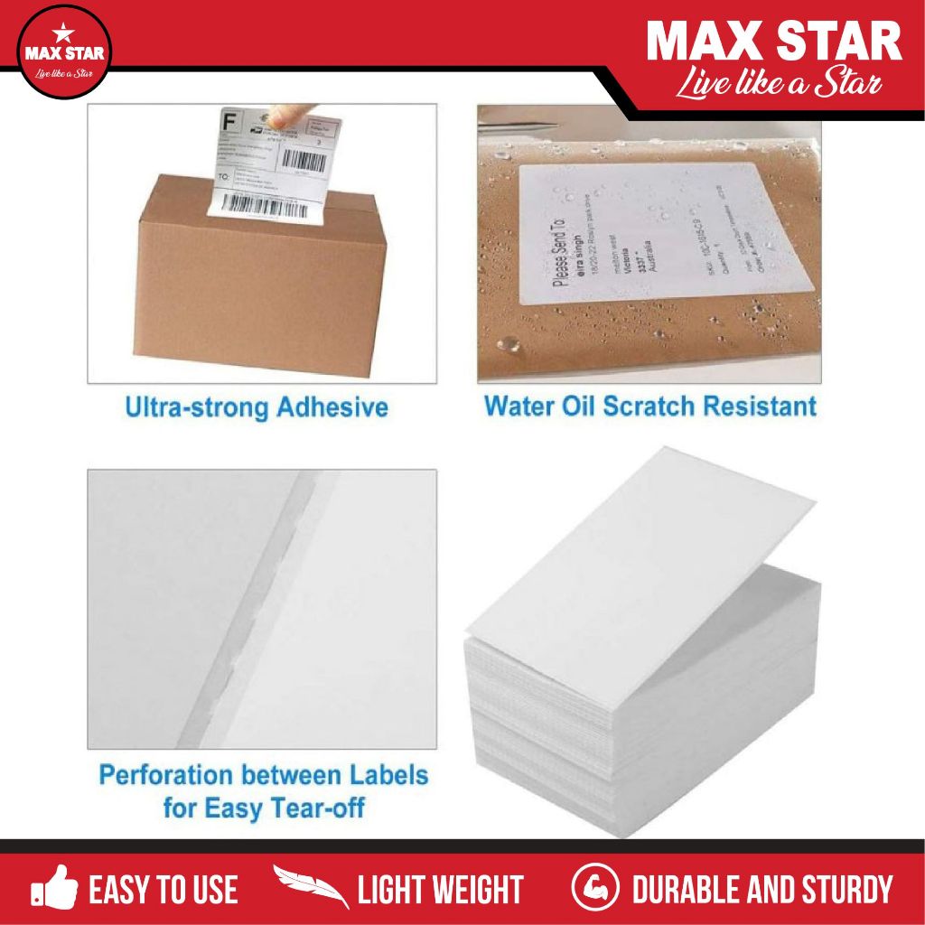 Thermal Label Sticker Size A6 3-Layer for Waybill Receipt | Shopee ...