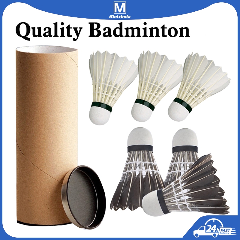 BOFEI Feather Shuttlecock For Badminton Training 3Pcs/6Pcs /12Pcs White ...
