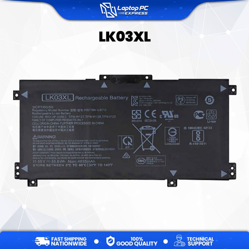 Laptop Battery LK03XL For HP Envy X360 Convertible 15-BP 15-BQ 15-CN ...