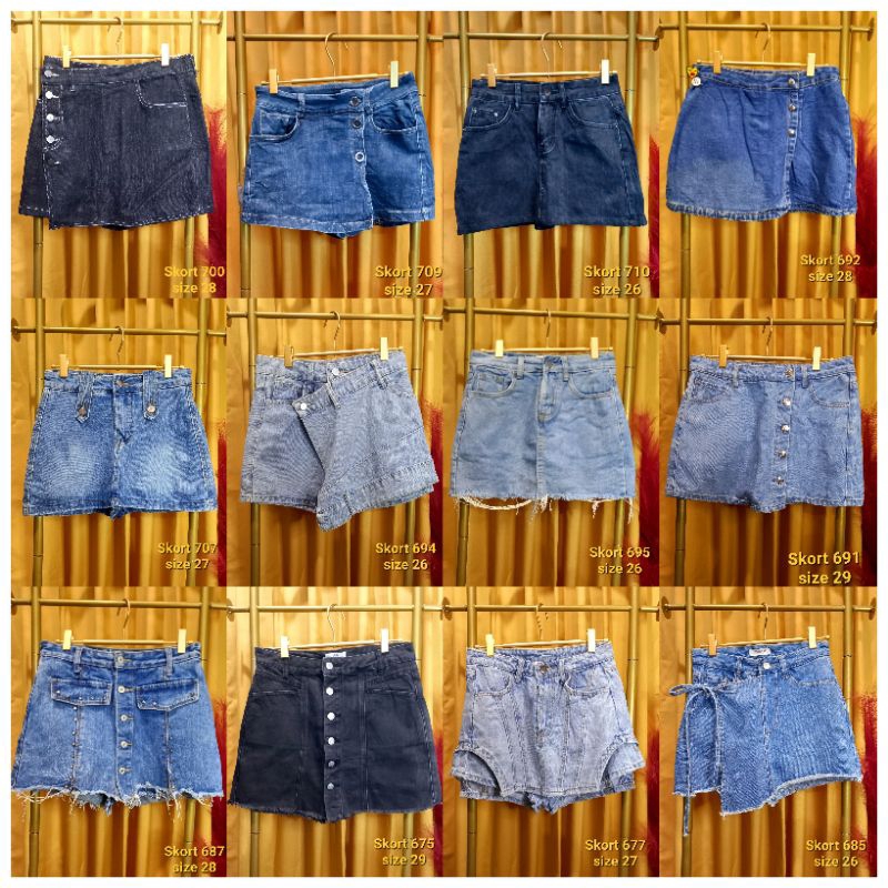 HighWaisted Korean Denim SKORTS/Palda Shorts #669 | Shopee Philippines