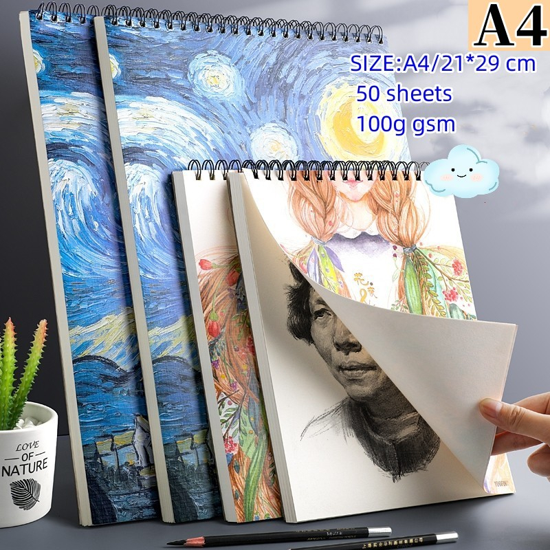 Van Gogh Sketchbook A4 Blank Drawing book Painting sketchbook art ...