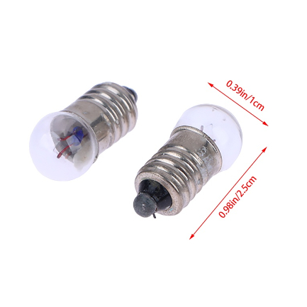 PER BOX 10 PCS Flashlight Bulb E10 2.5V 3.6V 6.2V Flash Light 2.5 3.6 6 ...