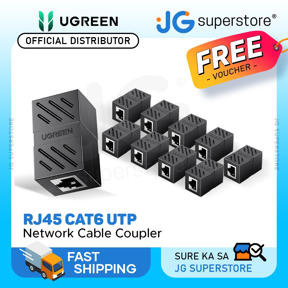 UGREEN 10pcs Cat6 UTP RJ45 Female to Female Ethernet Network Cable ...