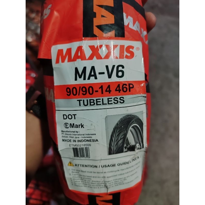 Maxxis 90/90 - 14 MA-V6 Tubeless | Shopee Philippines
