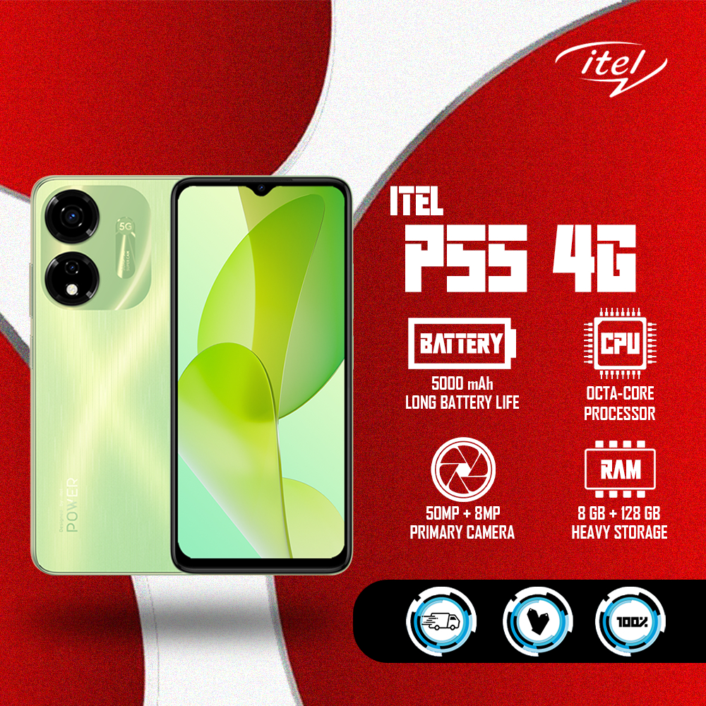 Itel P55 4G | 8GB RAM | 128GB ROM | 6.6"HD IPS LCD, 90Hz | 5000mAh | Shopee Philippines