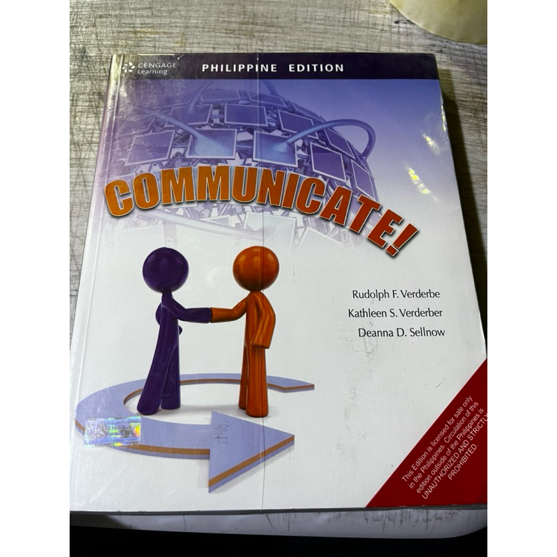 COMMUNICATE By. Rudolph F. Verderbe Kathleen S. Verderber Deanna D ...