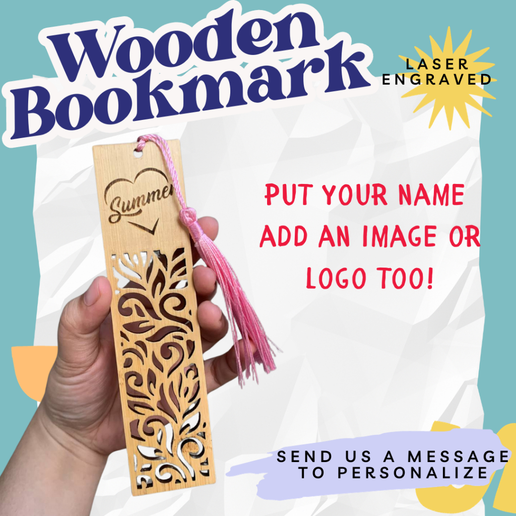 Wooden Bookmark - Personalized Laser Engraved Name | Shopee Philippines