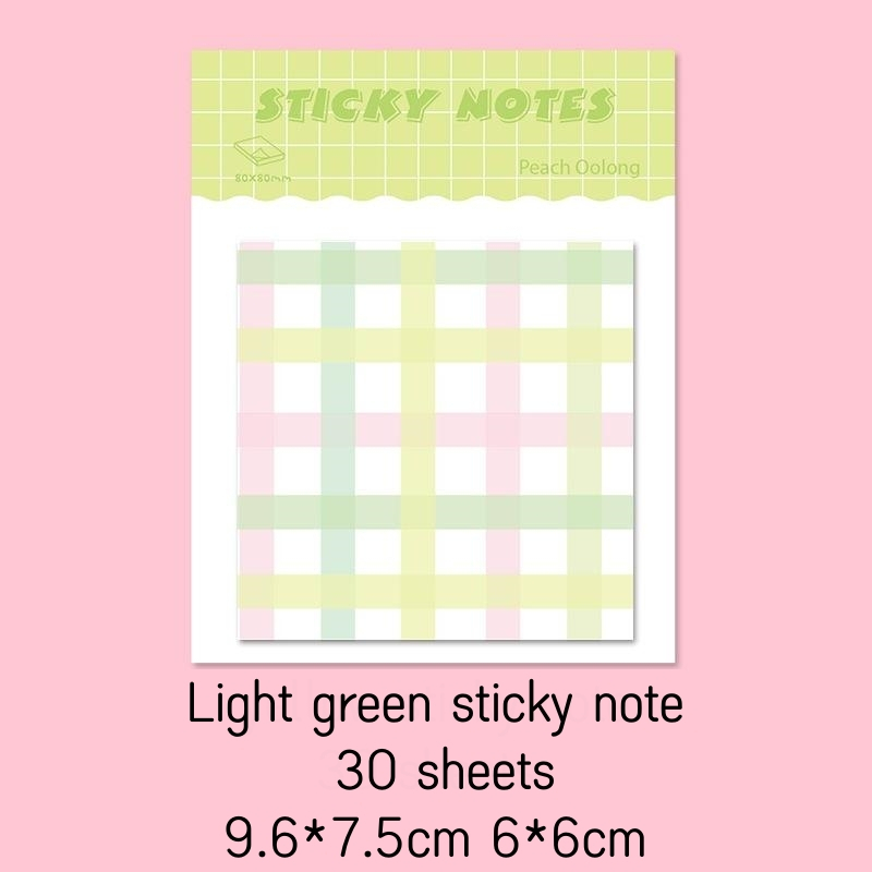 BK Checkered Post-it Notes Simple style plaid sticky notes Portable ...