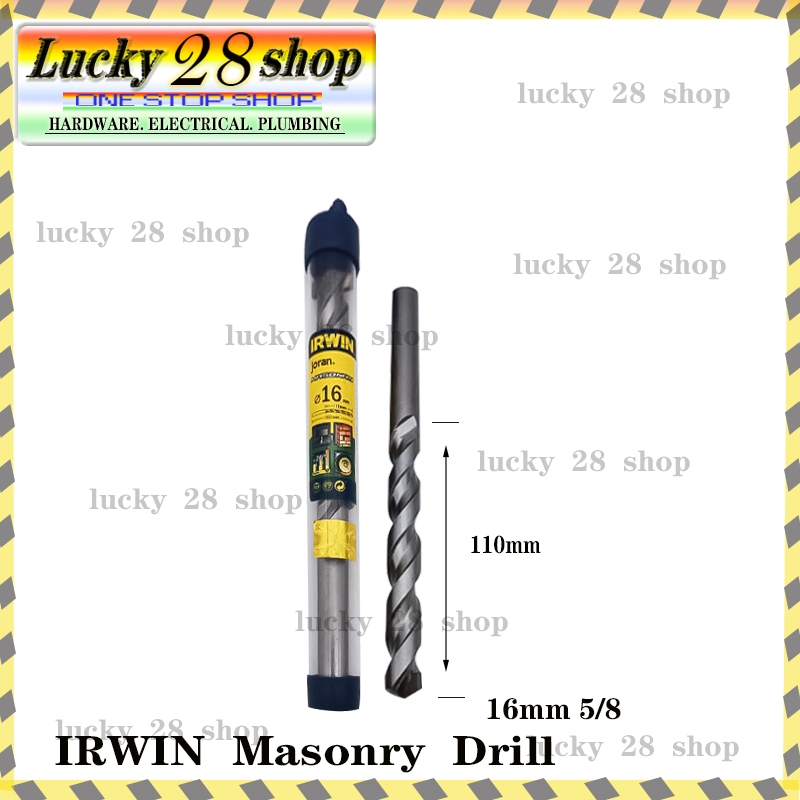 16MM IRWIN MASONRY DRILL BIT FOR CONCRETE (SOLD PER PIECE) | Shopee ...