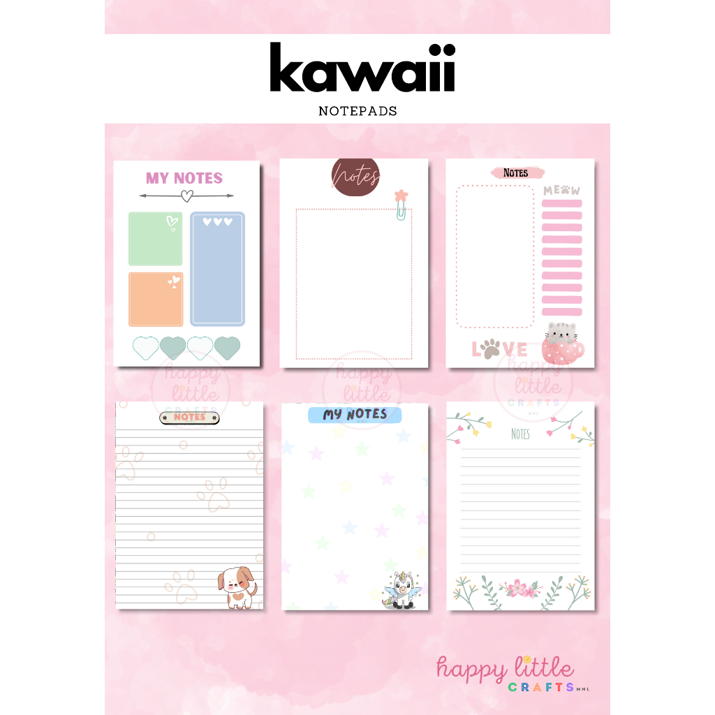 Kawaii Notepads (A6 Size) | Shopee Philippines