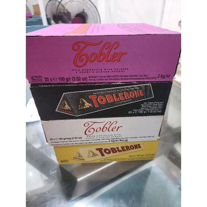 🇨🇭Toblerone 100 grams 1 box 20pcs (violet 08 2025) (milk 2026) | Shopee ...