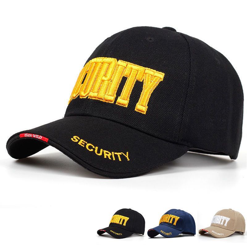 3D Embroidery Security Cap Neutral Retro Star Baseball Cap Outdoor ...