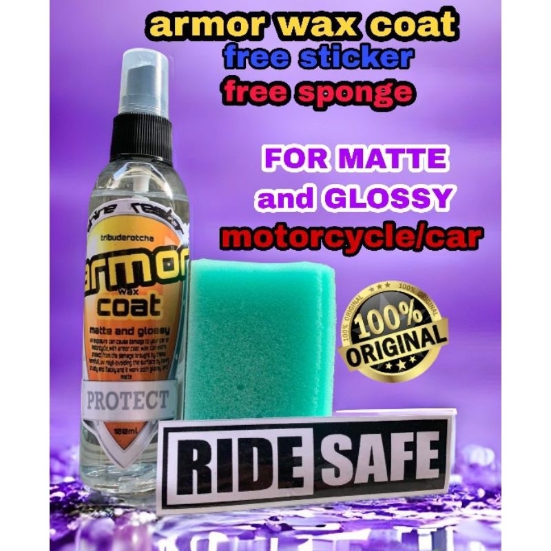 ARMOR MATTE COAT FREE SPONGE And sticker | Shopee Philippines