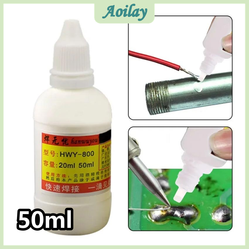 50ml HWY-800 Stainless Steel Flux Stainless Soldering Liquid Solder ...