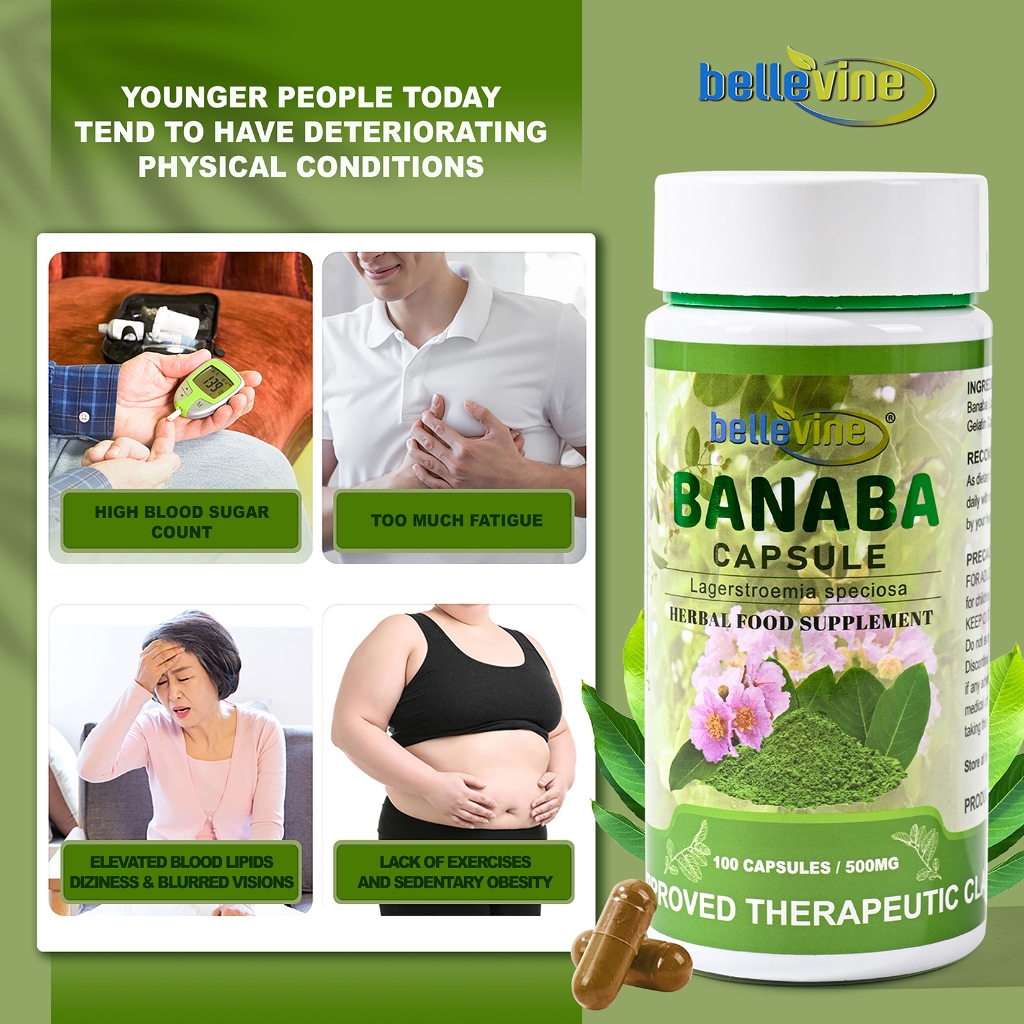 Banaba Natural Herbs Supplement 500mg x 100 Capsules | Shopee Philippines
