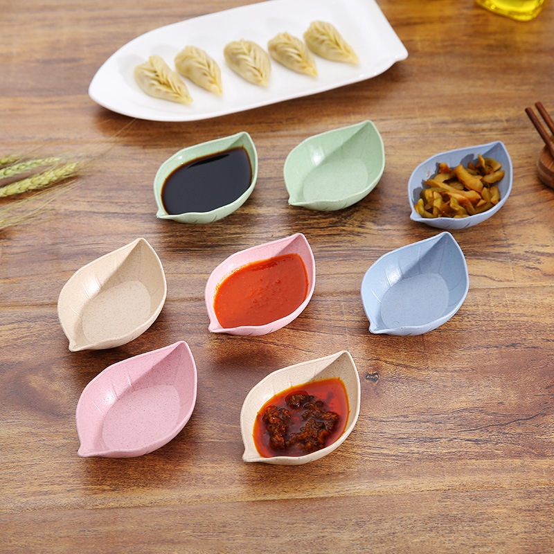 11x7cm Mini Leaves Dipping Sauce Plate Creative Design Saucer Plate ...