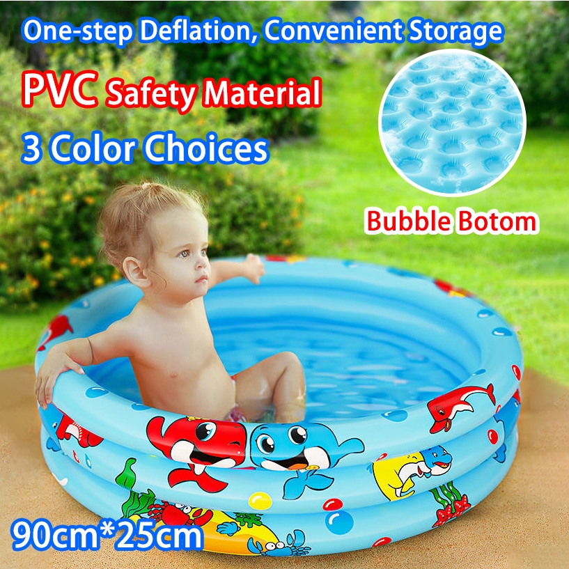 Inflatable Pool For Baby Cartoon Kids Swimming Pool Circle Outdoor ...