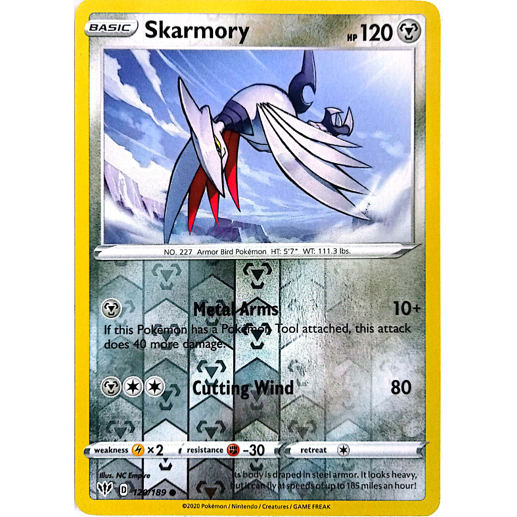 Pokemon TCG Skarmory 120/189 Darkness Ablaze Common | Shopee Philippines