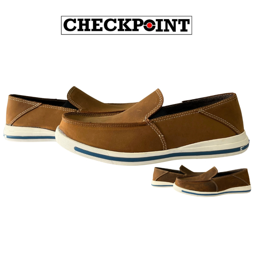 Checkpoint MARIKINA MADE men's CASUAL SLIP ON MOCCASIN SHOES brown ...