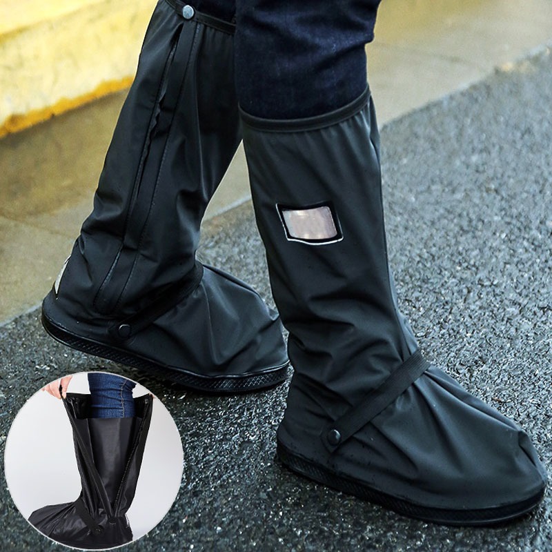 Shoe Cover Anti-slip Rain Boots Thickened Motor Riding Shoe Protection ...