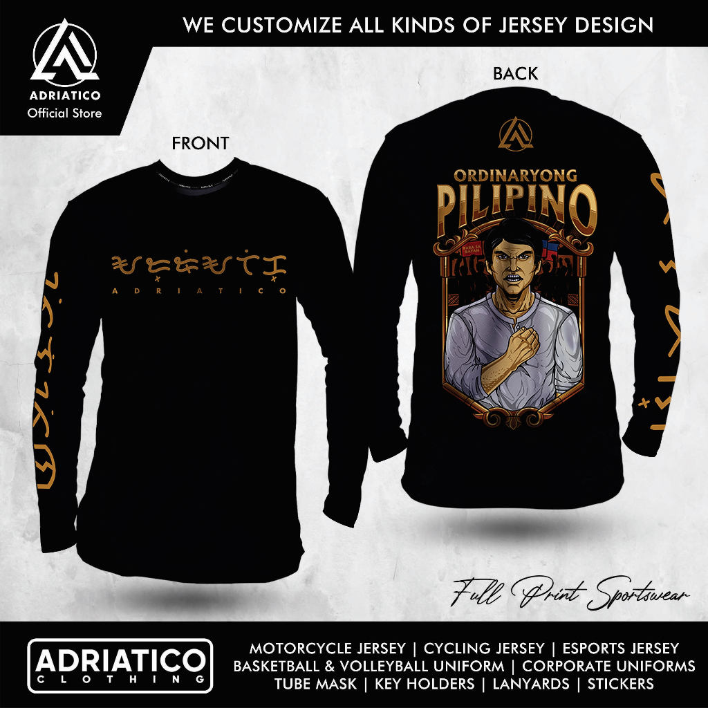 Adriatico Clothing 'ORDINARYONG PILIPINO' Moto Jersey | Shopee Philippines
