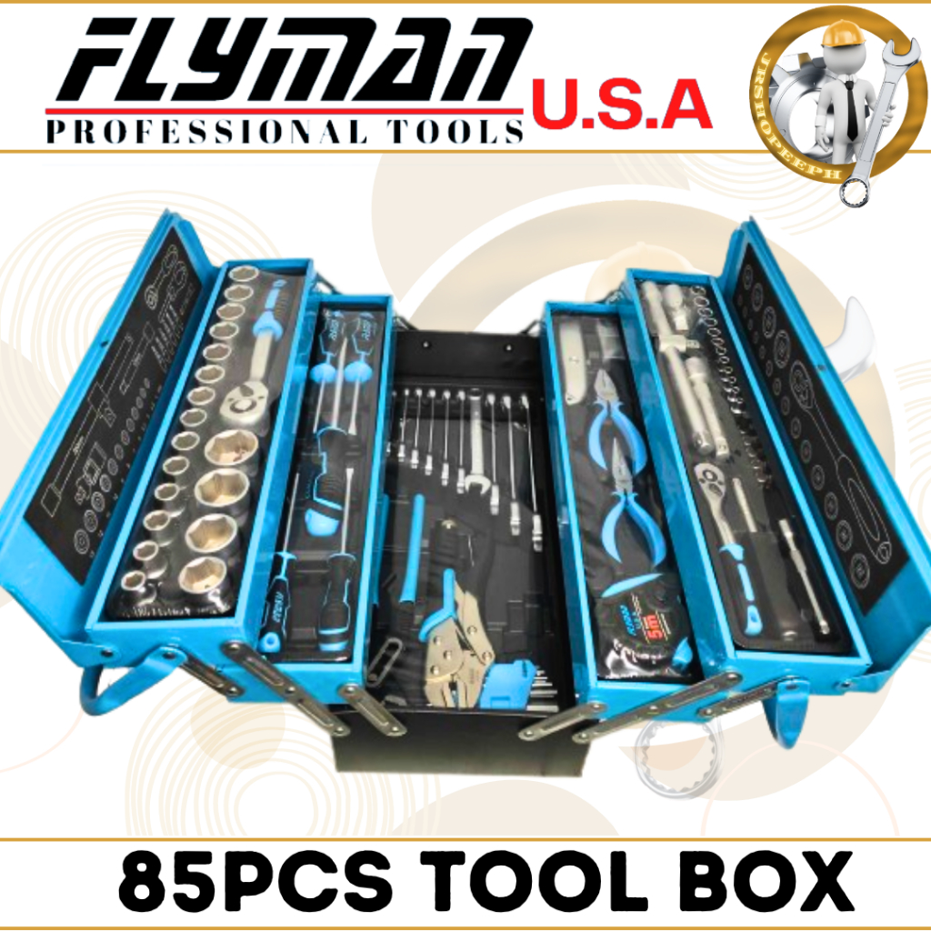 Flyman 85pcs Tool Box Set High Quality Complete Set Tools Chrome ...