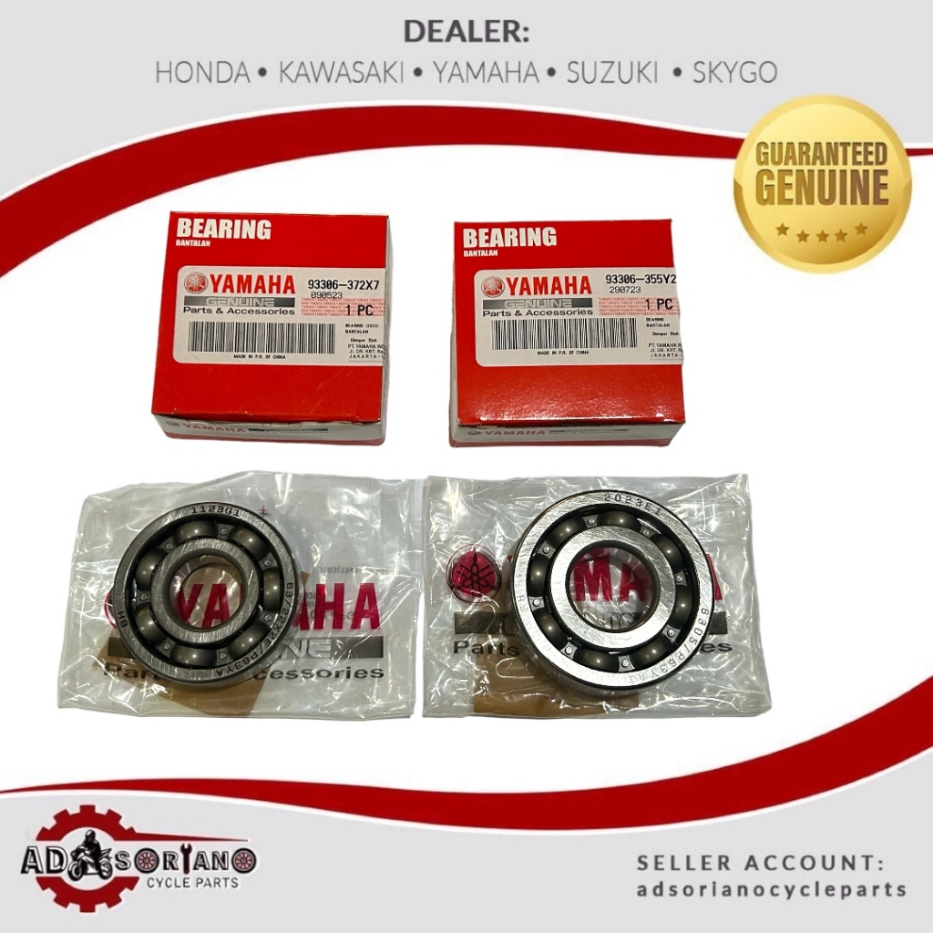 YAMAHA MIO SPORTY MAIN BEARING (CRANKSHAFT) 63/22 6305 93306-372X7 ...