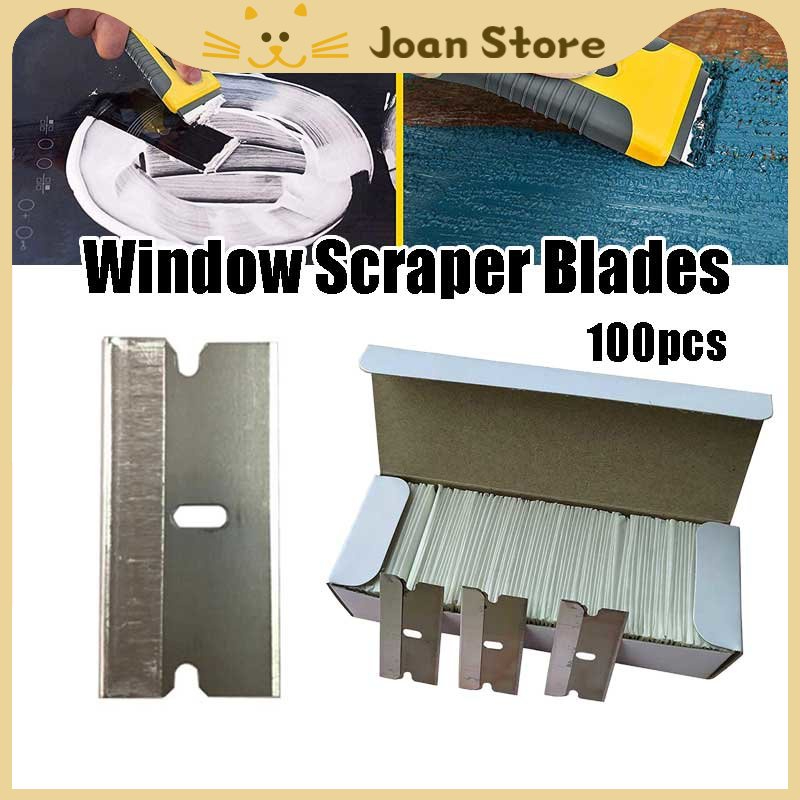 100Pcs Razor Blades Scraper Glue Blade Tint Vinyl Sticker Removal ...