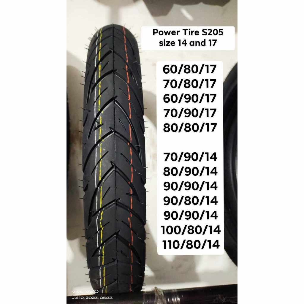 POWER TIRE SIZE 17 AND 14 S205 (PWEDE E TUBETYPE, PWEDE E TUBELESS ...