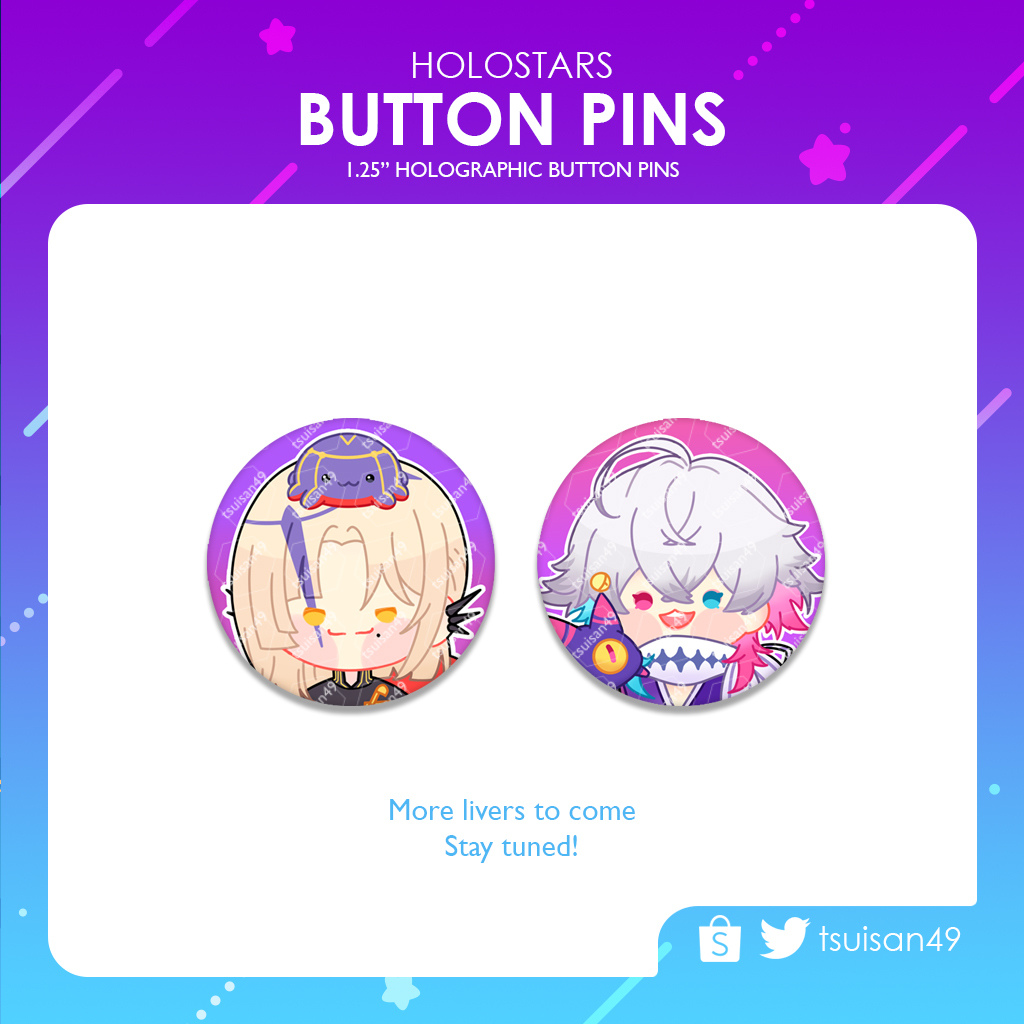 Holostars EN Tempus 1.25" Holographic Button Pin (Magni, Bettel) | Shopee Philippines