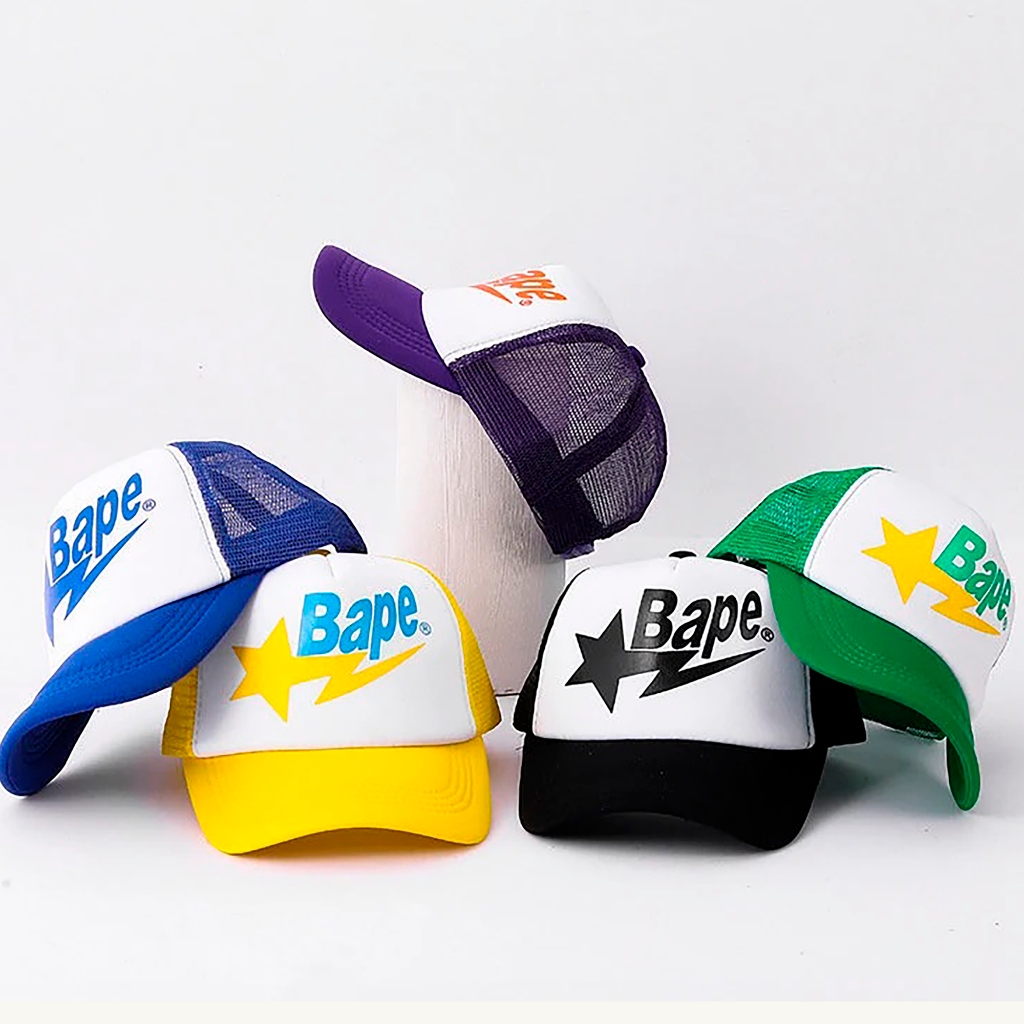 BAPE STA CAP TRUCKER CAP NET CAP UNISEX | Shopee Philippines