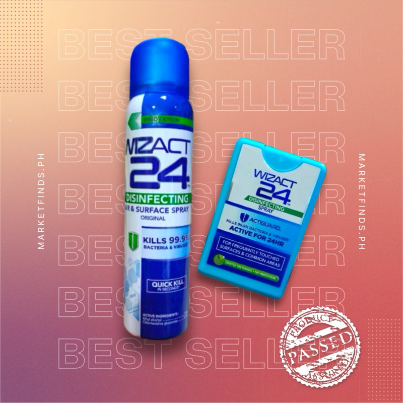 WIZACT DISINFECTING SPRAY 100ml with FREE card type pocket size wizact ...
