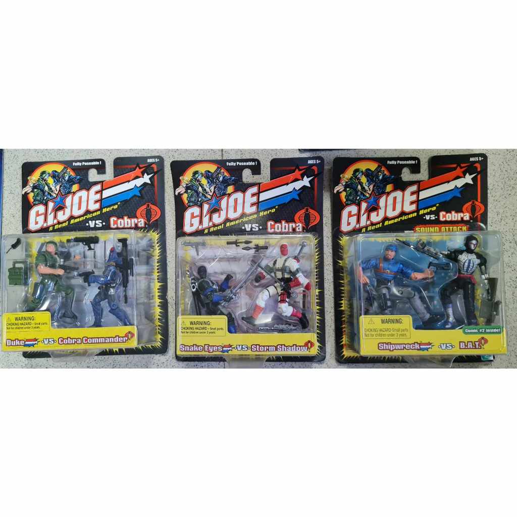 {GOT} Gi Joe VS Cobra Duke Cobra Commander Snake Eyes Storm Shadow Shipwreck BRT Action Figure ...