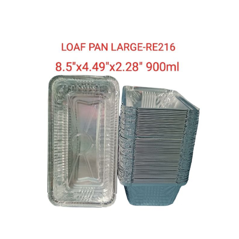 (20/50/100pcs) RE216 8.5x4.49x2" 900ml Loaf Pan L Aluminum Tray w/ Lid ...