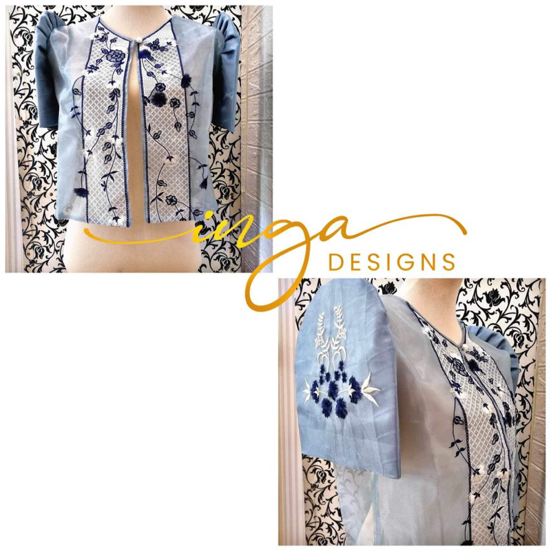 Modern Filipiniana Embroidered Kimona | Shopee Philippines