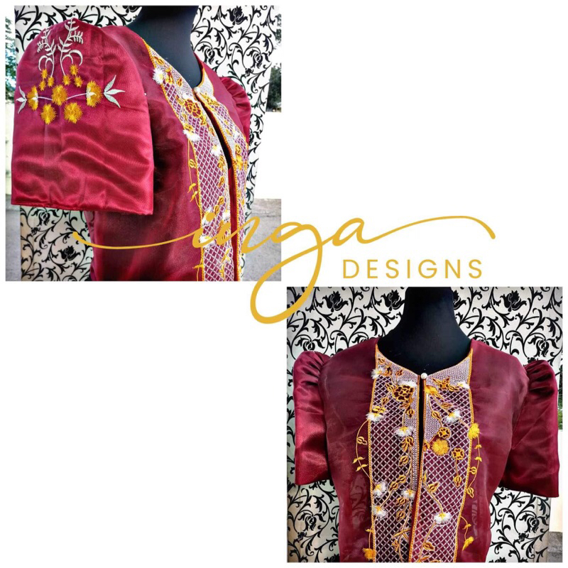 Modern Filipiniana Embroidered Kimona | Shopee Philippines