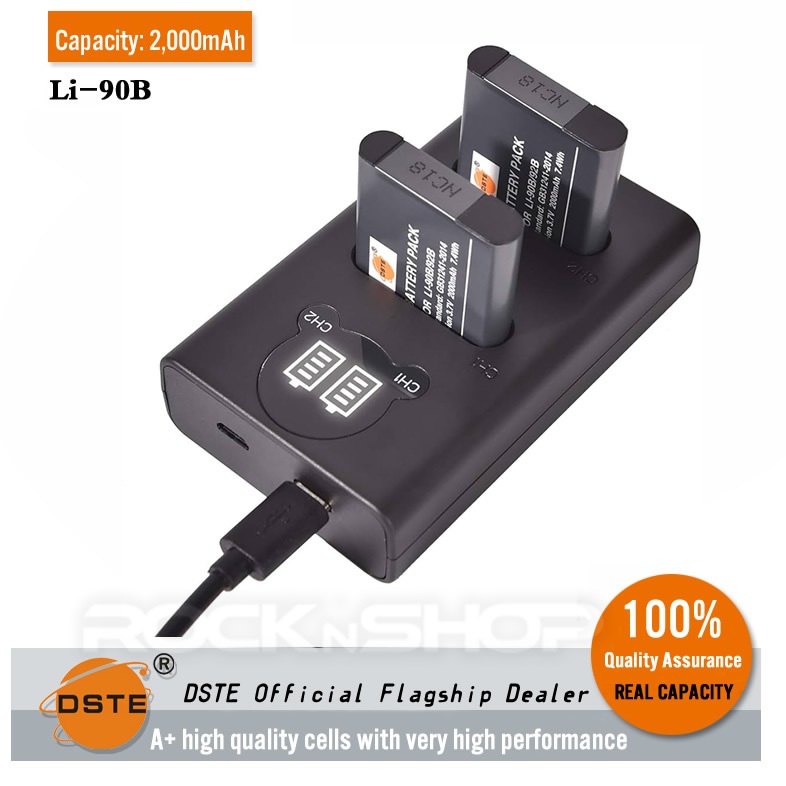 DSTE Li-90b Li90B DB-110 Replacement Battery or Charger DC16 for SH-50 ...