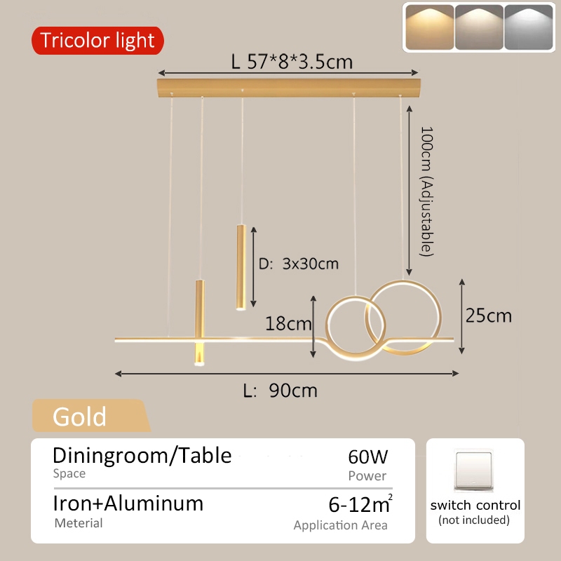 Chandelier for Dining Drop Light Pendant Light for Kitchen Bar Counter ...