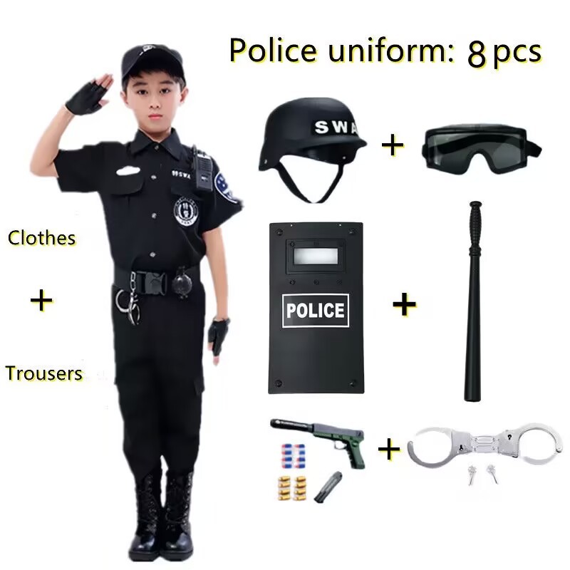 Police Costume For Kids Boys Girls Pulis Costume For Kids Children ...