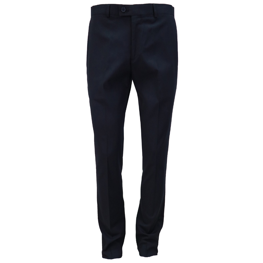 Wall Street Men's Fitted Plain Formal Slacks (Black) | Shopee Philippines