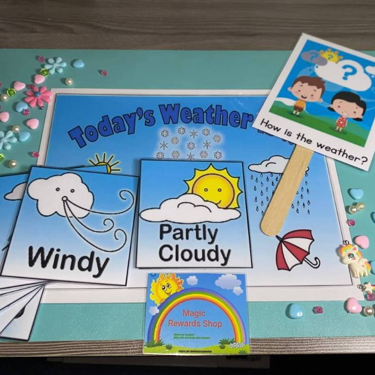 ESL Props - Weather Visual Aids laminated and printed paper (VELCRO ...