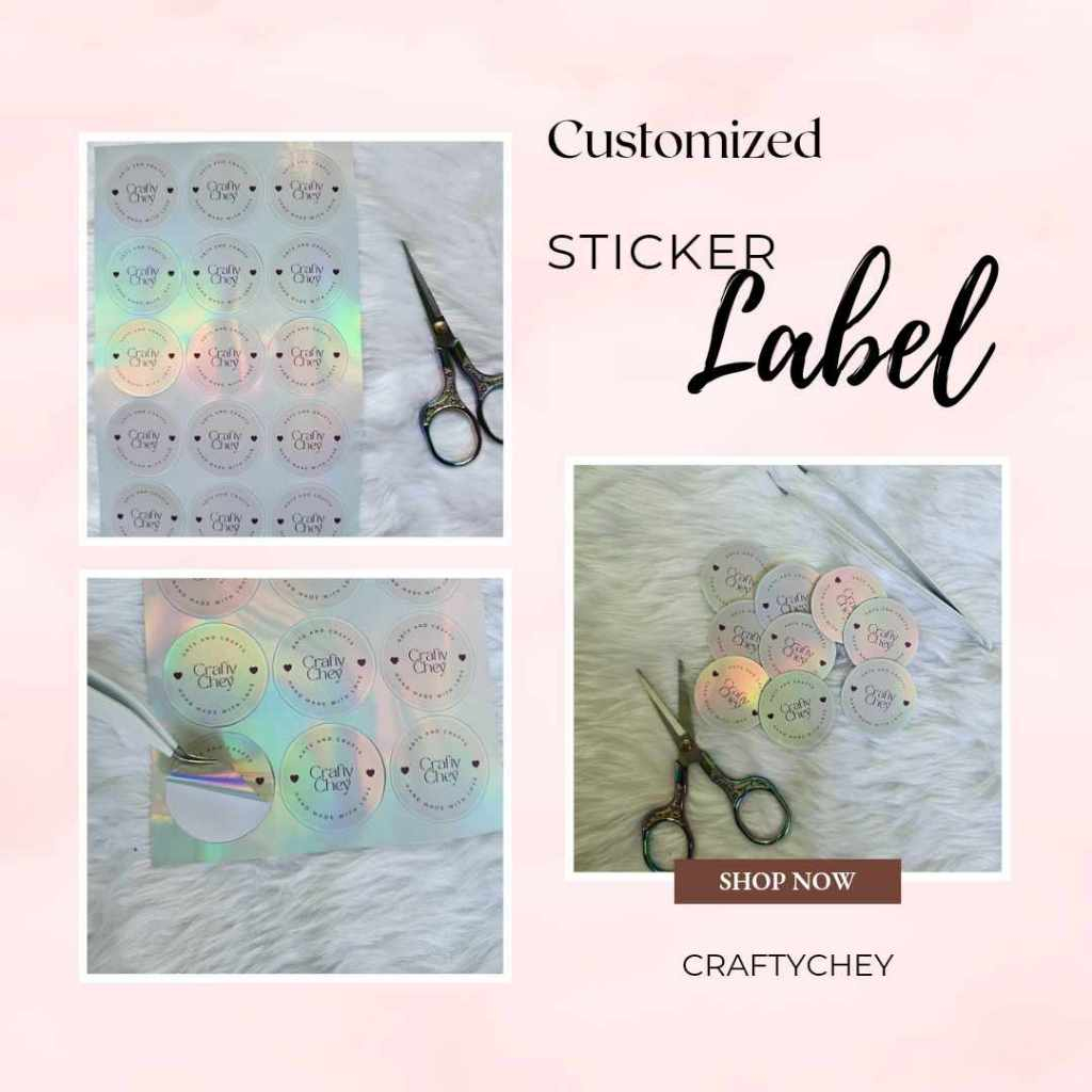 CUSTOMIZED STICKER LABEL STICKER LOGO PRINT AND CUT | Shopee Philippines