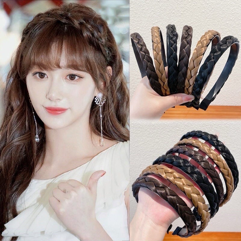 minsshop.Wig Headband For Women Hairband with Fake Hair Korean Hair ...