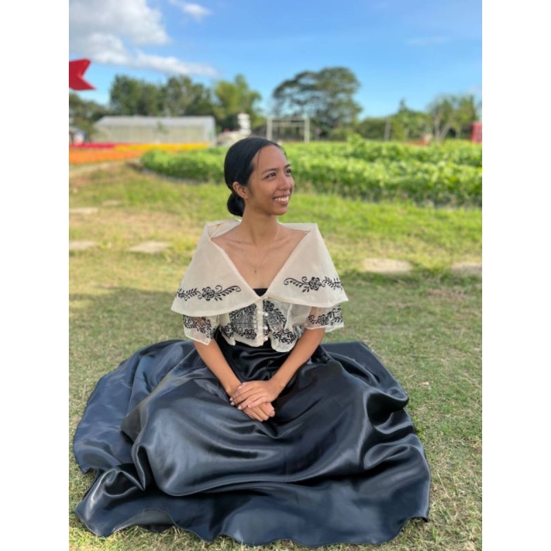 Filipiniana Maria Clara Bolero with Black Skirt | Shopee Philippines
