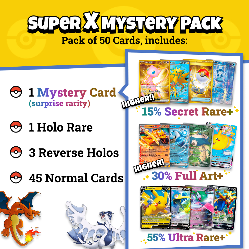 Pokémon Card Packs with a Chance for Secret Rare - Pokémon TCG Cards ...