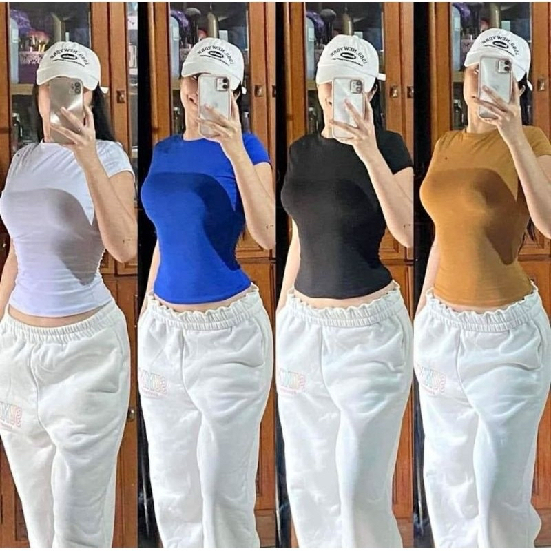 KORIN FULL LENGTH BASIC Double Lining Roundneck Top | Shopee Philippines