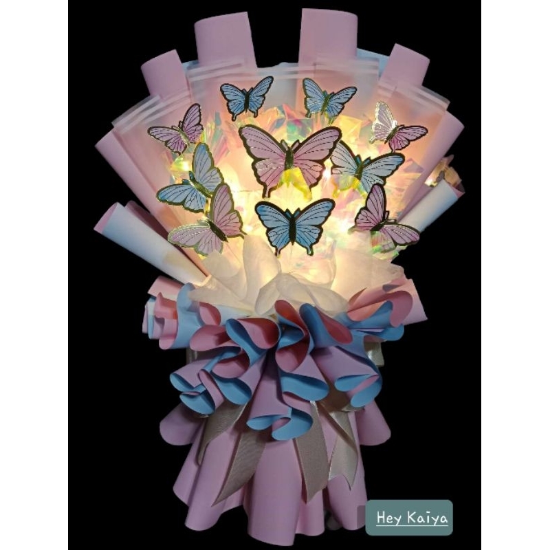 BUTTERFLY BOUQUET with FAIRY LIGHTS INCLUDED | Shopee Philippines